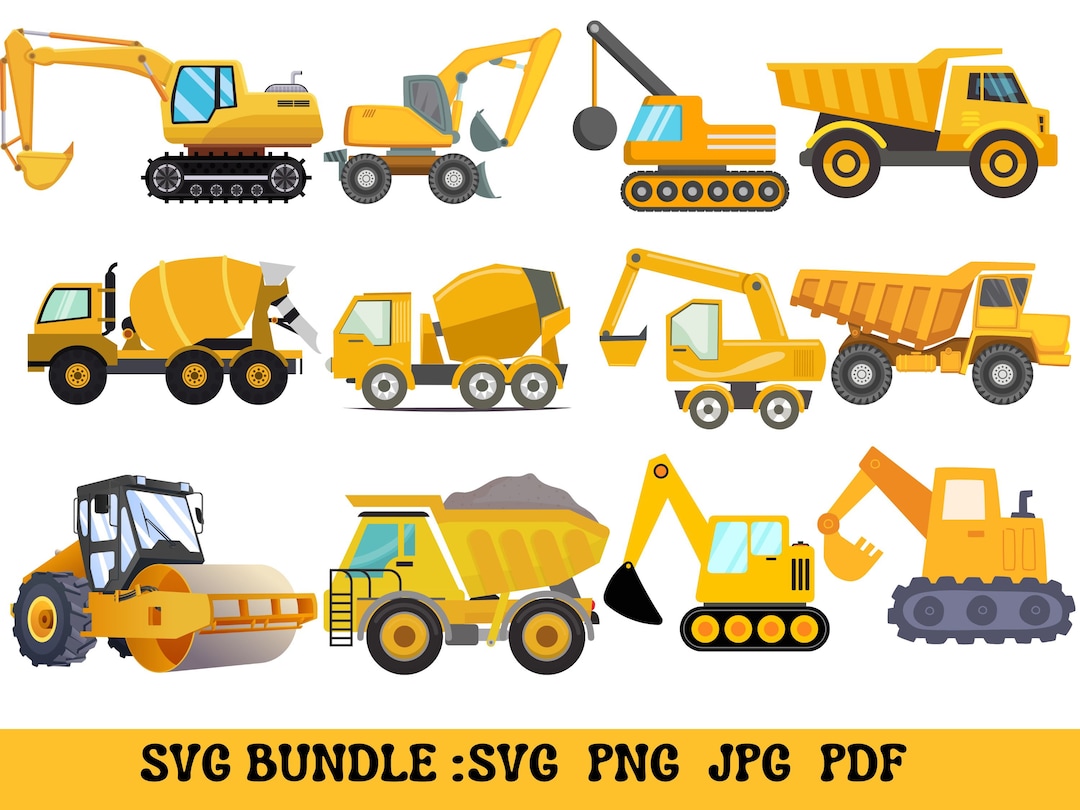 Construction Svg Bundle, Birthday Boy Svg, Construction Svg, Excavator ...