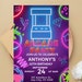 Arcade Birthday Invitation Template, Arcade Invitation, Neon Glow ...