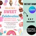 Editable Sweets Candy Invitation Template, Sweet Candy Birthday ...