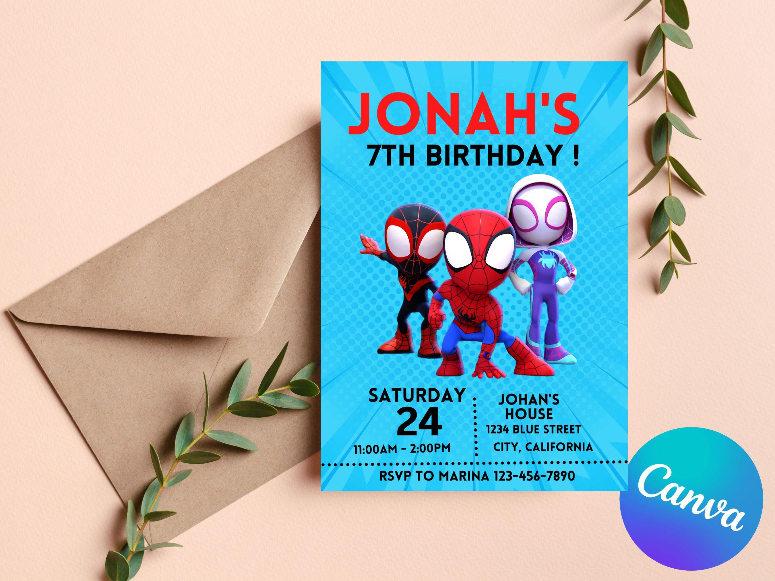 Spidey Invitation Spidey and His Amazing Friends Iron Man, Hulk ...