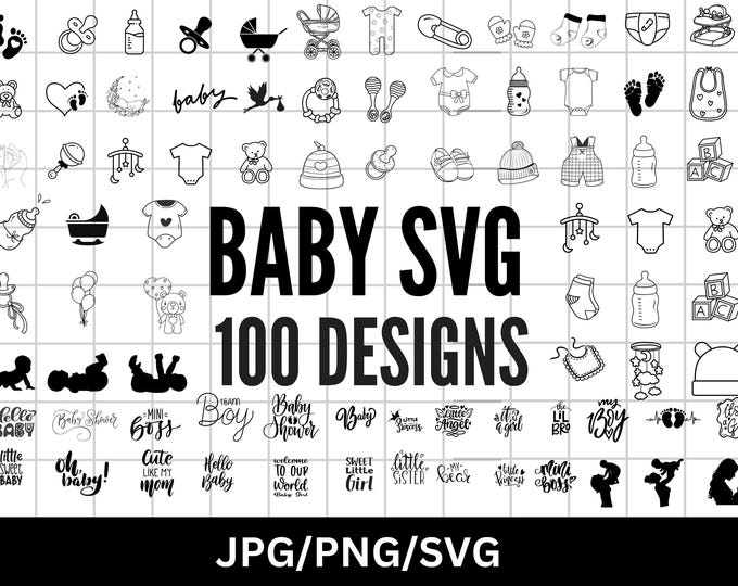Baby SVG Bundle, Baby Shower SVG, Newborn SVG Bundle, Baby Quote Bundle ...