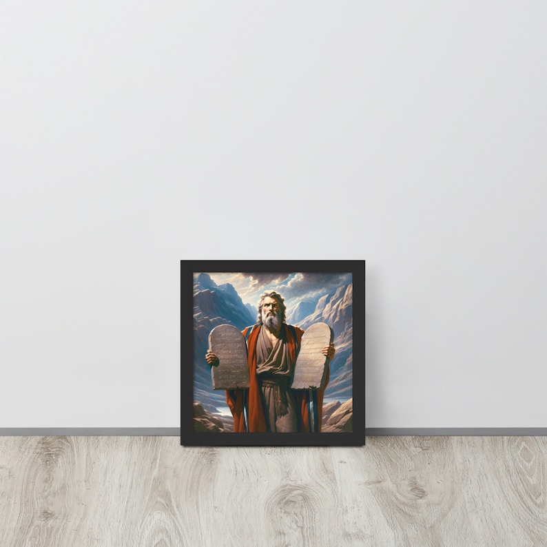 Moses and the Commandments | Sinai Covenant Art | Law of God - Etsy