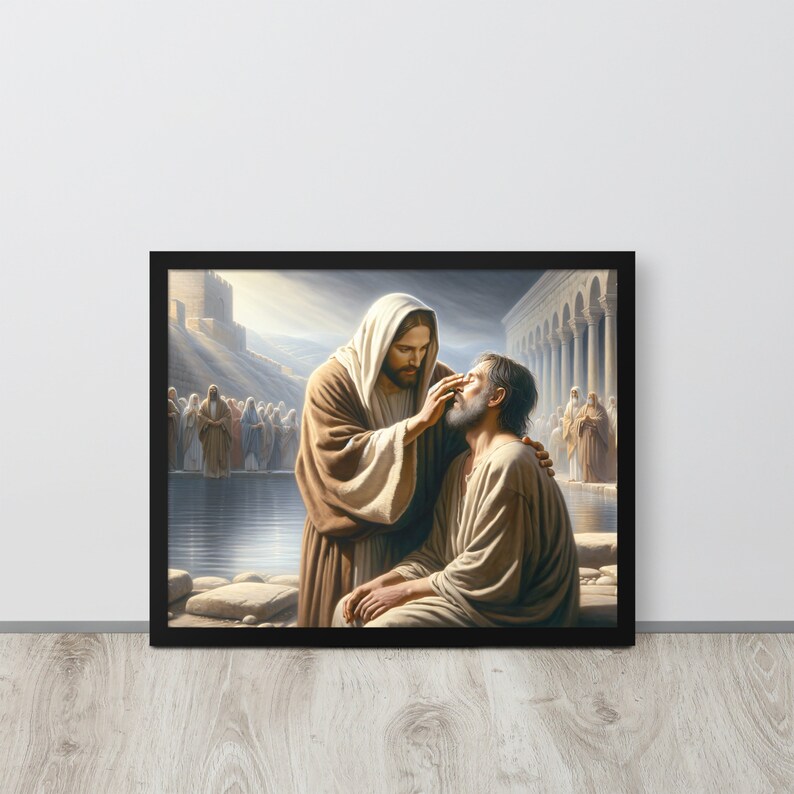 Jesus Heals the Blind Man | Sight Restored by Faith | Gospel Art - Etsy