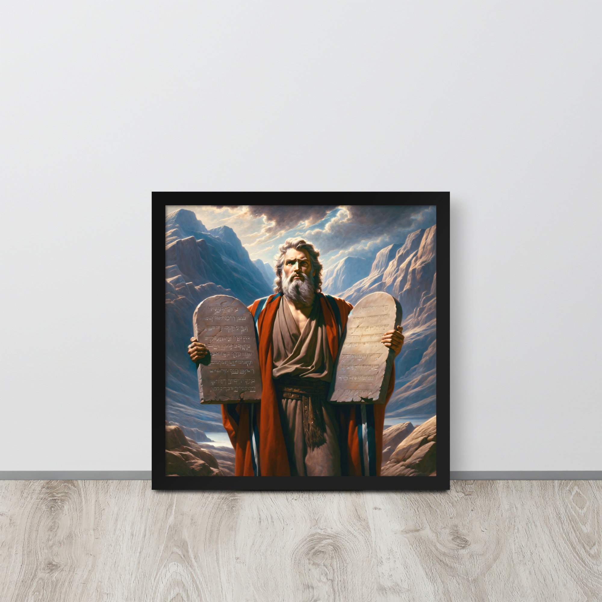 Moses and the Commandments Sinai Covenant Art Law of God - Etsy