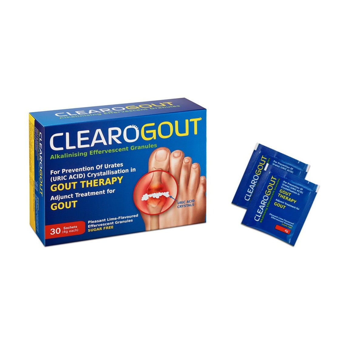 Clearogout 2x30s Free 15s Alkalizing Effervescent Granules Gout Therapy ...