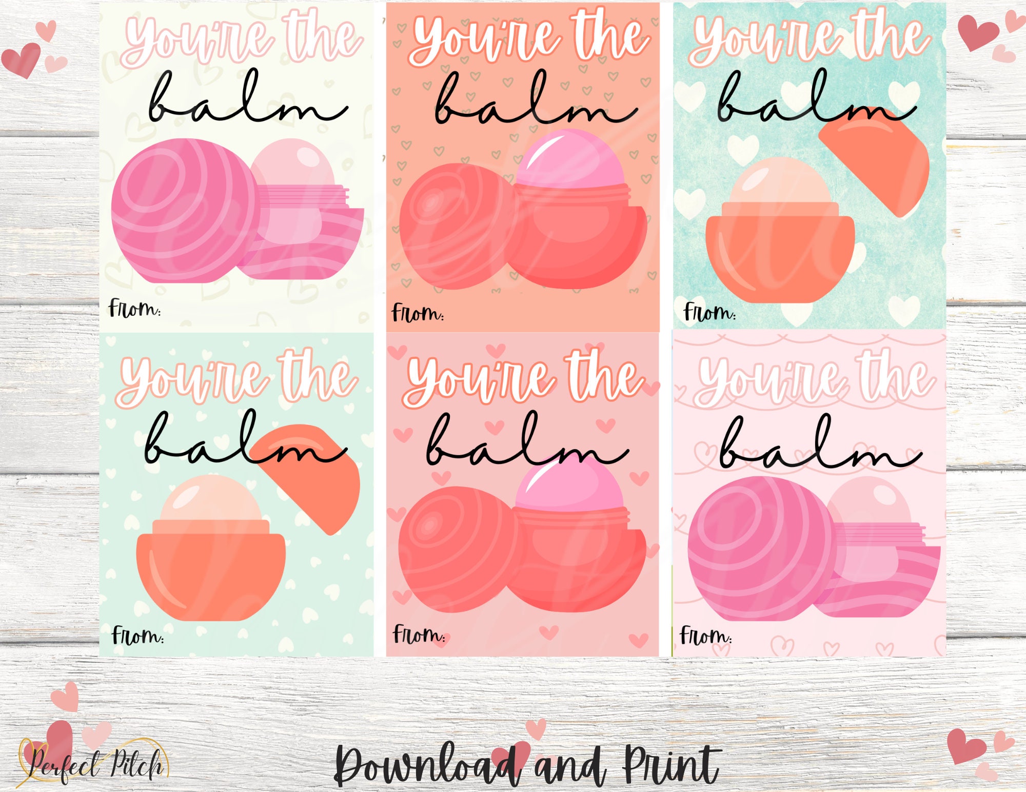 Printable Chapstick Pun Valentine's Day Cards, Kids Valentine Cards for ...
