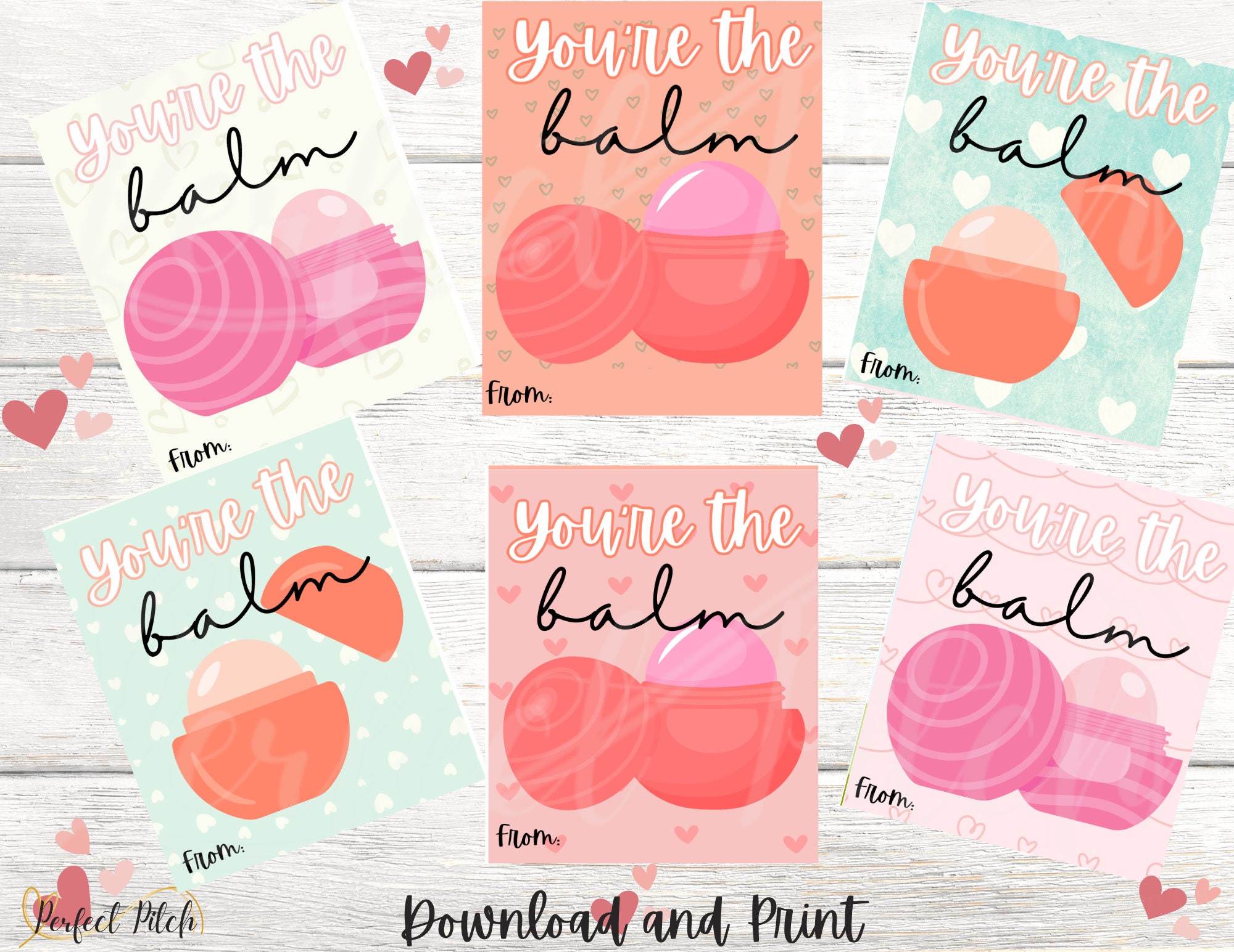 Printable Chapstick Pun Valentine's Day Cards, Kids Valentine Cards for ...