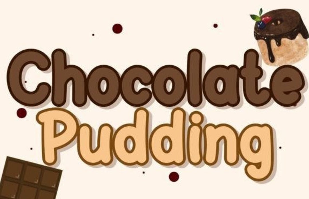 Chocolate Pudding Font, Modern Font, Handwritten Font, Personal Display ...