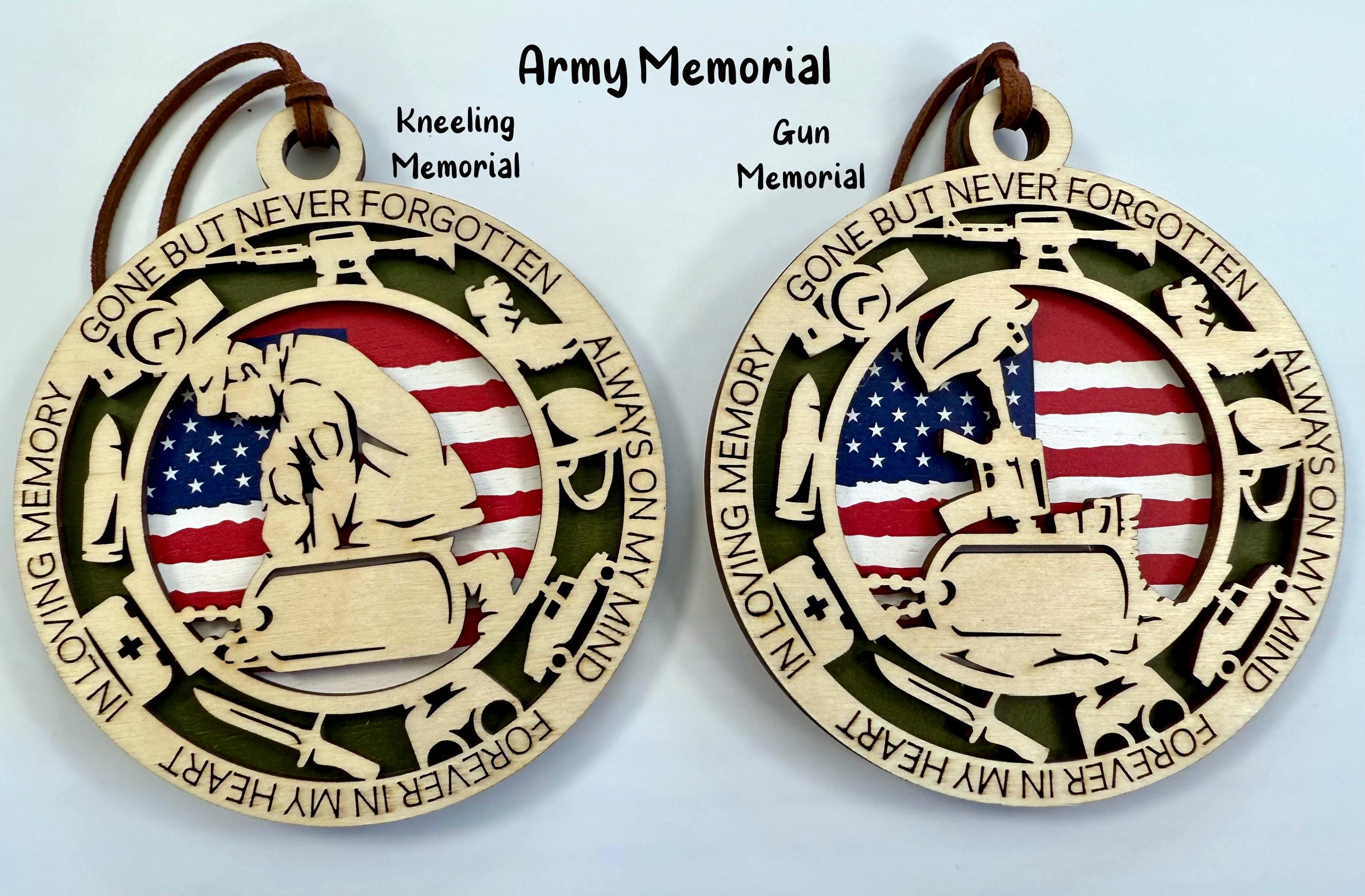 Army Tribute Layered Ornaments, Army Memorial Ornament, Army Veteran ...