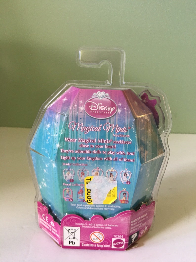 Mattel Disney Princess Magical Minis Doll Necklace Ariel Wedding Little ...