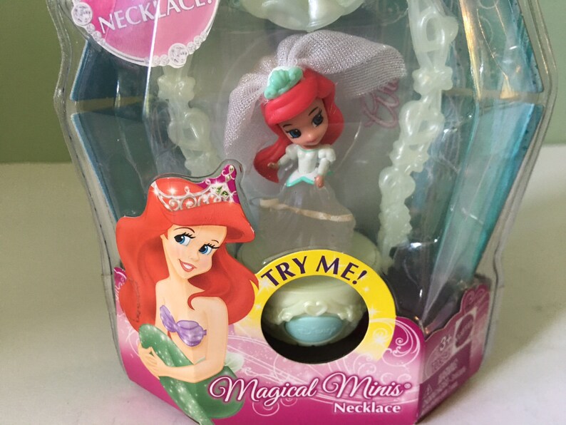 Mattel Disney Princess Magical Minis Doll Necklace Ariel Wedding Little ...
