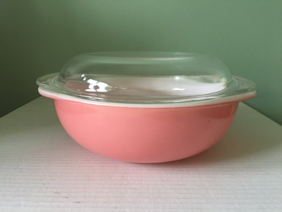 Vintage Pyrex 024 Pink Flamingo Handled 2 Qt. Baking Casserole Dish ...
