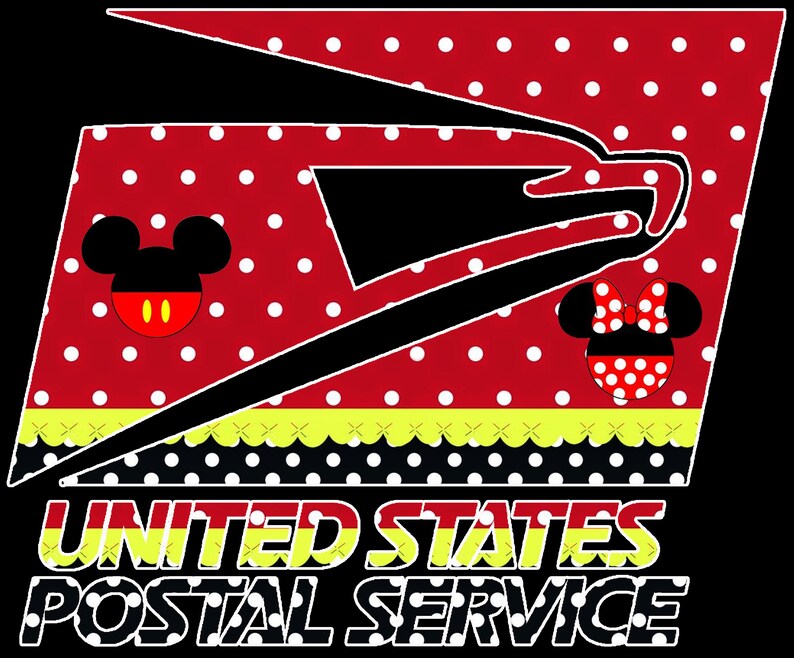 Mickey and Minnie Mouse in USPS Shield - Etsy