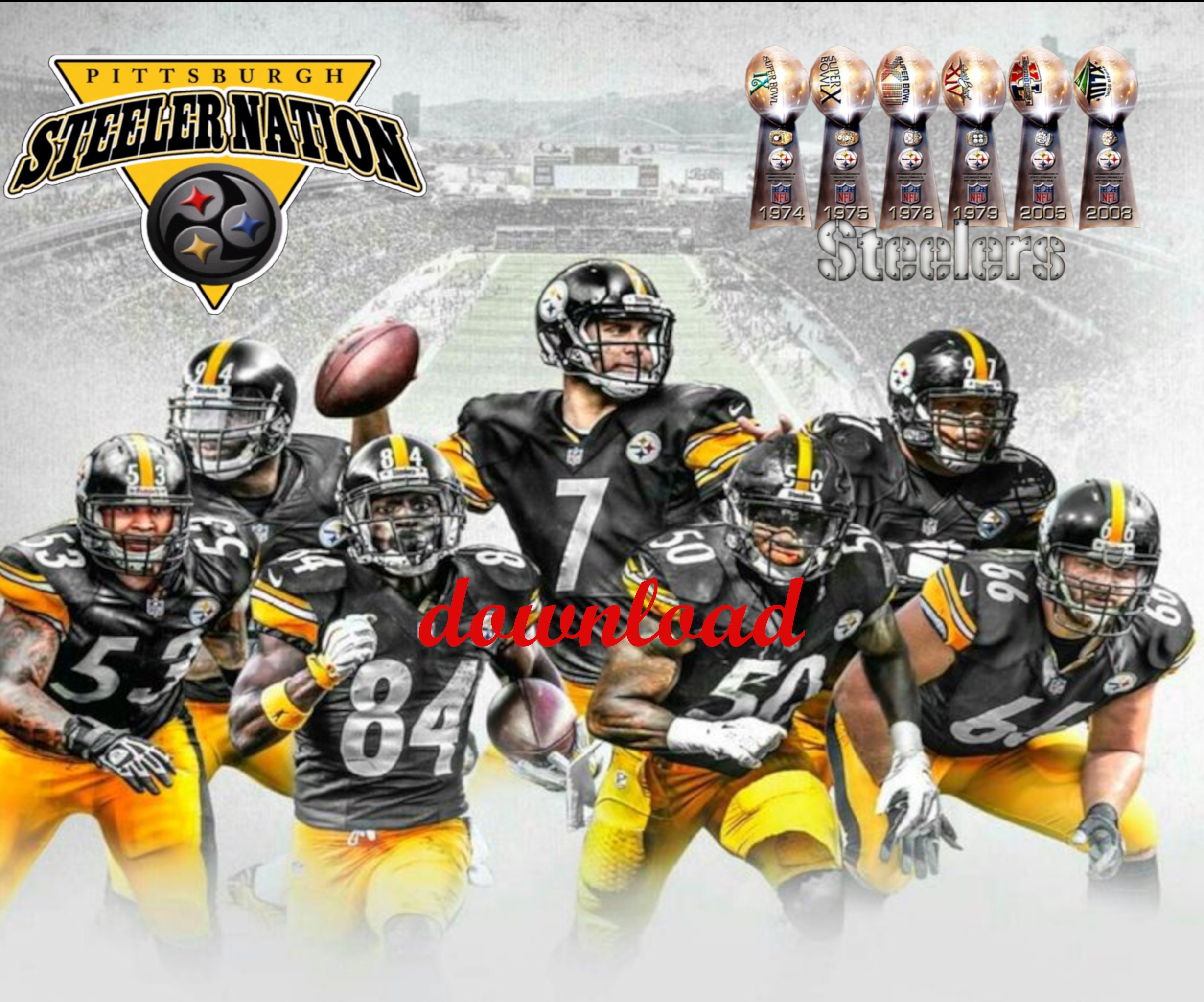 Pittsburgh Steelers Wallpaper - Etsy