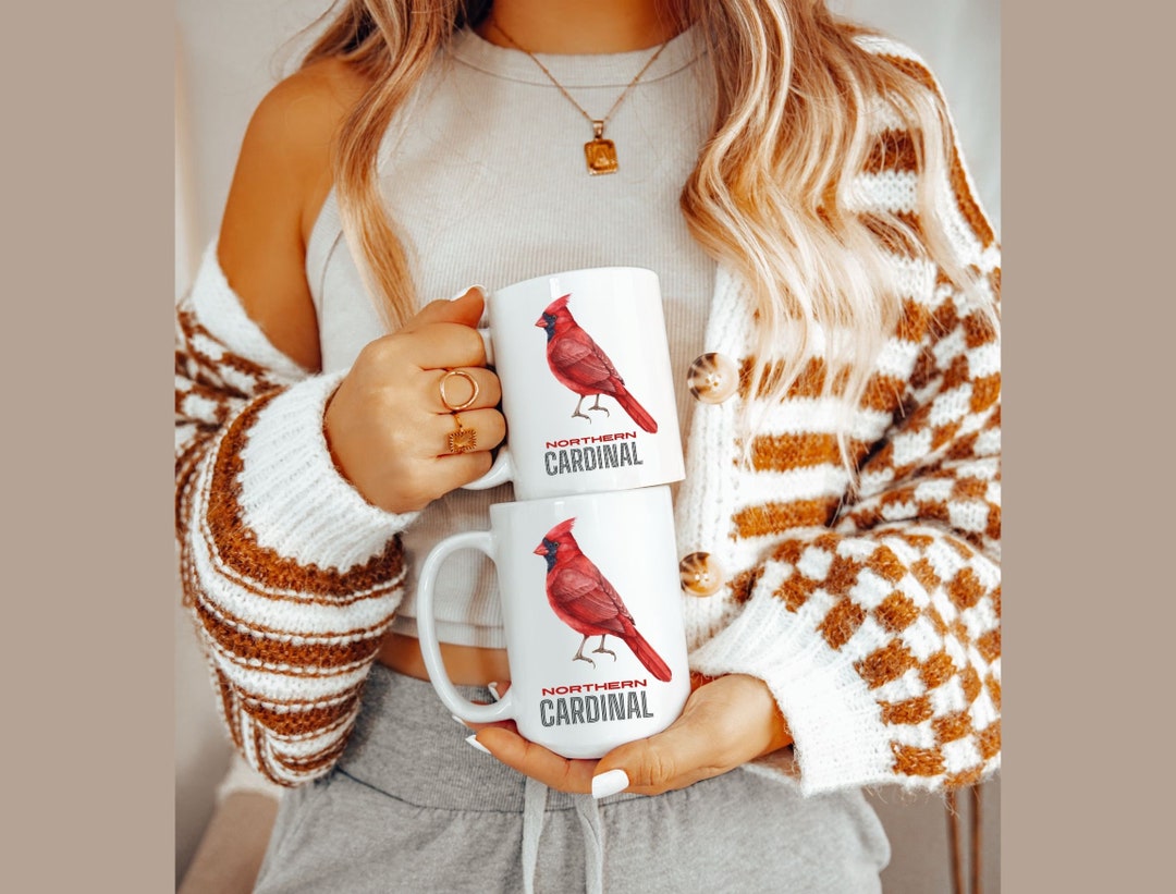 Northern Cardinal Mug,bird Coffee Mug,red Bird Lover Mug,bird Lover ...