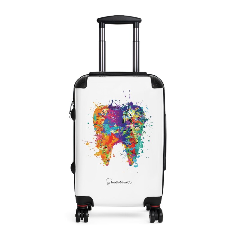 Dental Carry-on Luggage Small Suitcase Pretty Colorful Rainbow Tooth ...