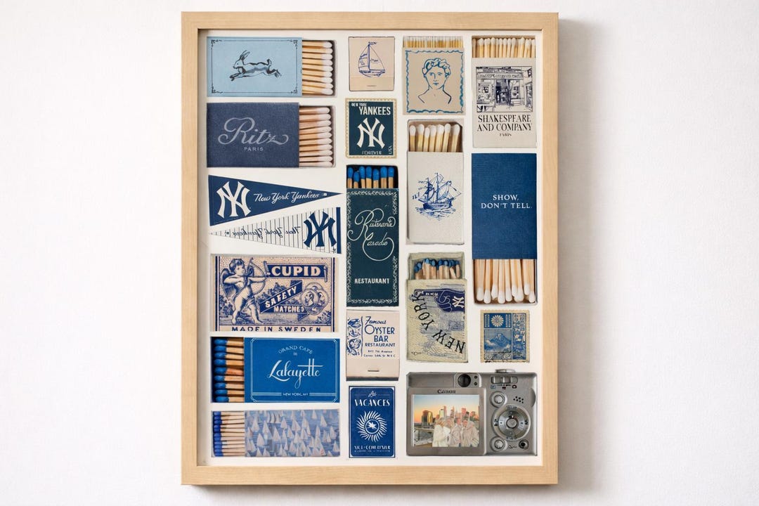 Custom Match Box Print, Collage Wall Art, Vintage Matchbook Decor ...