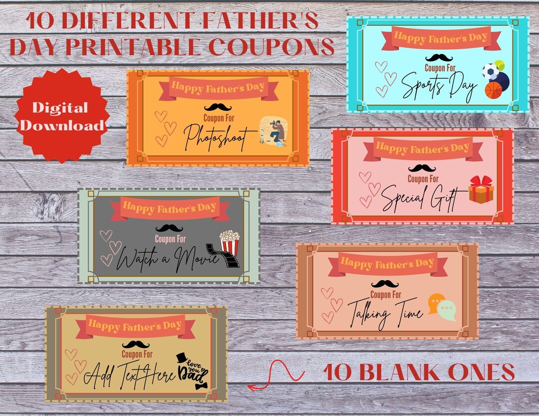 Editable Father's Day, Editable Canva Template, Gift for Dad, Printable ...