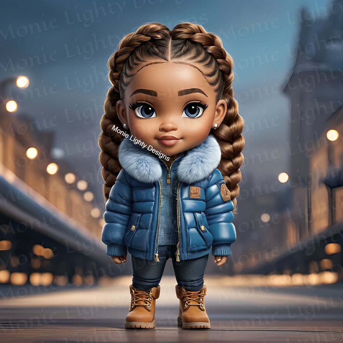 Chibi Braids and Tims, Digital Prints, Digital Art, Digital Downloads ...