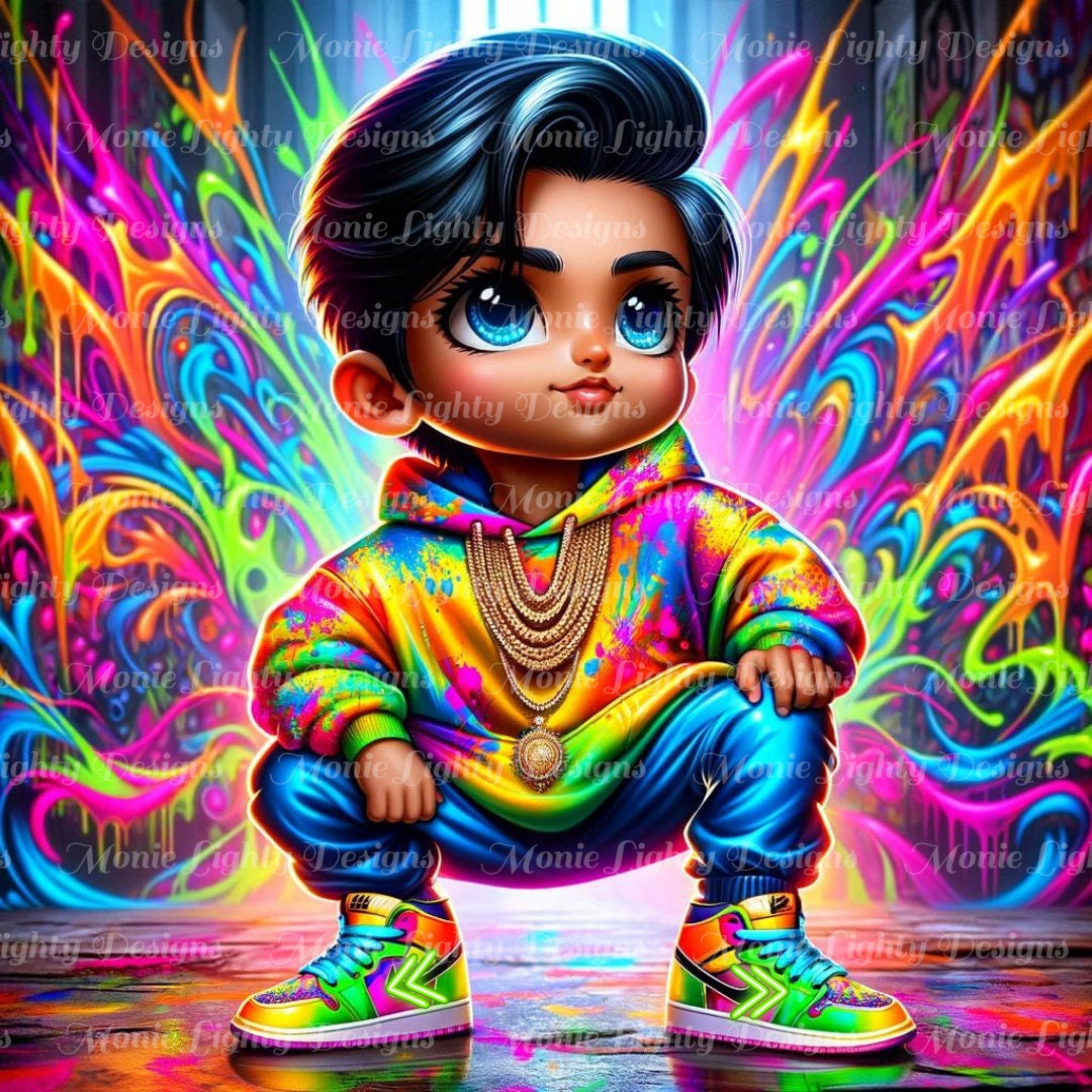 Chibi Splash of Color, Digital Art, Digital Prints, Digital Products ...
