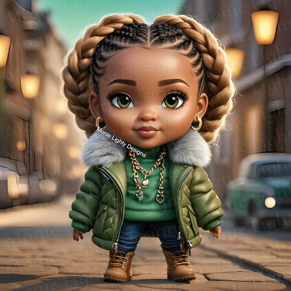 Chibi Braids and Tims, Digital Prints, Digital Art, Digital Downloads ...