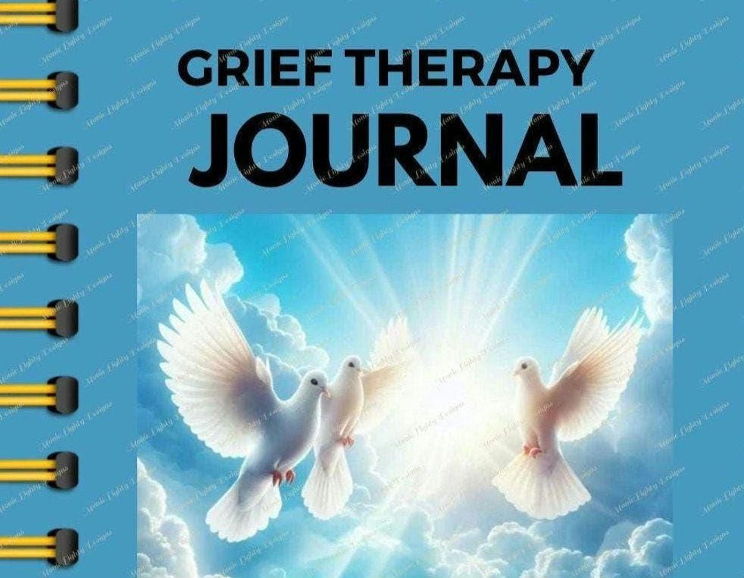 Grief Therapy Journal, Digital Product, Adults, Gift, Healing, Loss ...