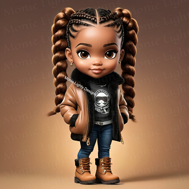 Chibi Braids and Tims, Digital Prints, Digital Art, Digital Downloads ...