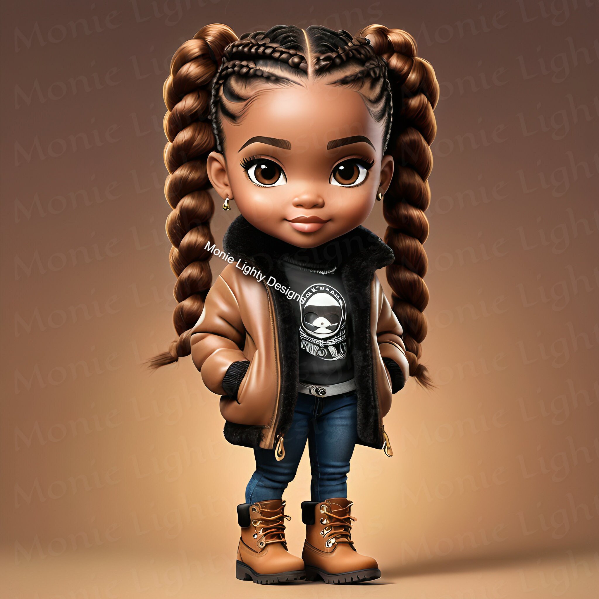 Chibi Braids and Tims, Digital Prints, Digital Art, Digital Downloads ...