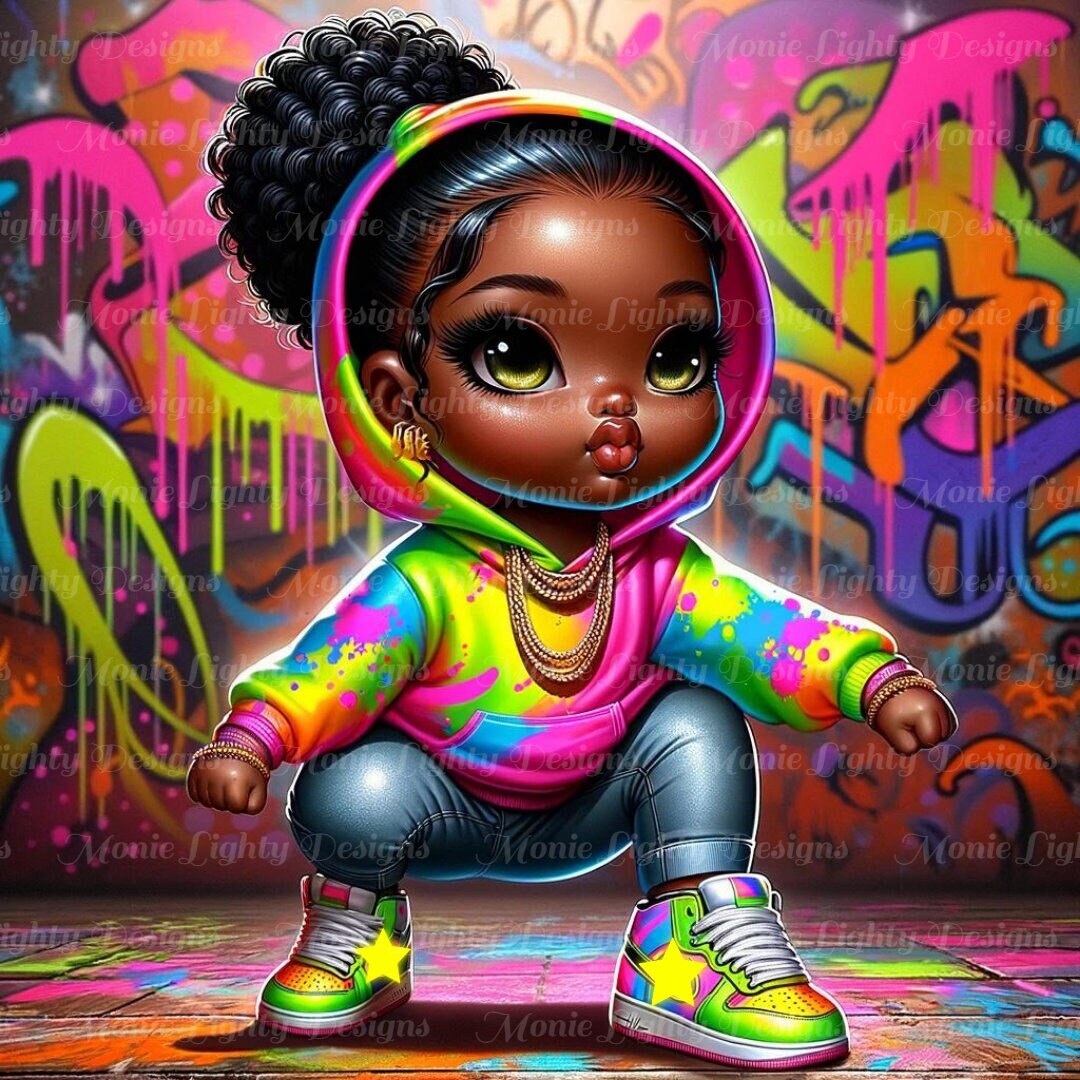 Chibi Splash of Color, Digital Art, Digital Prints, Digital Products ...