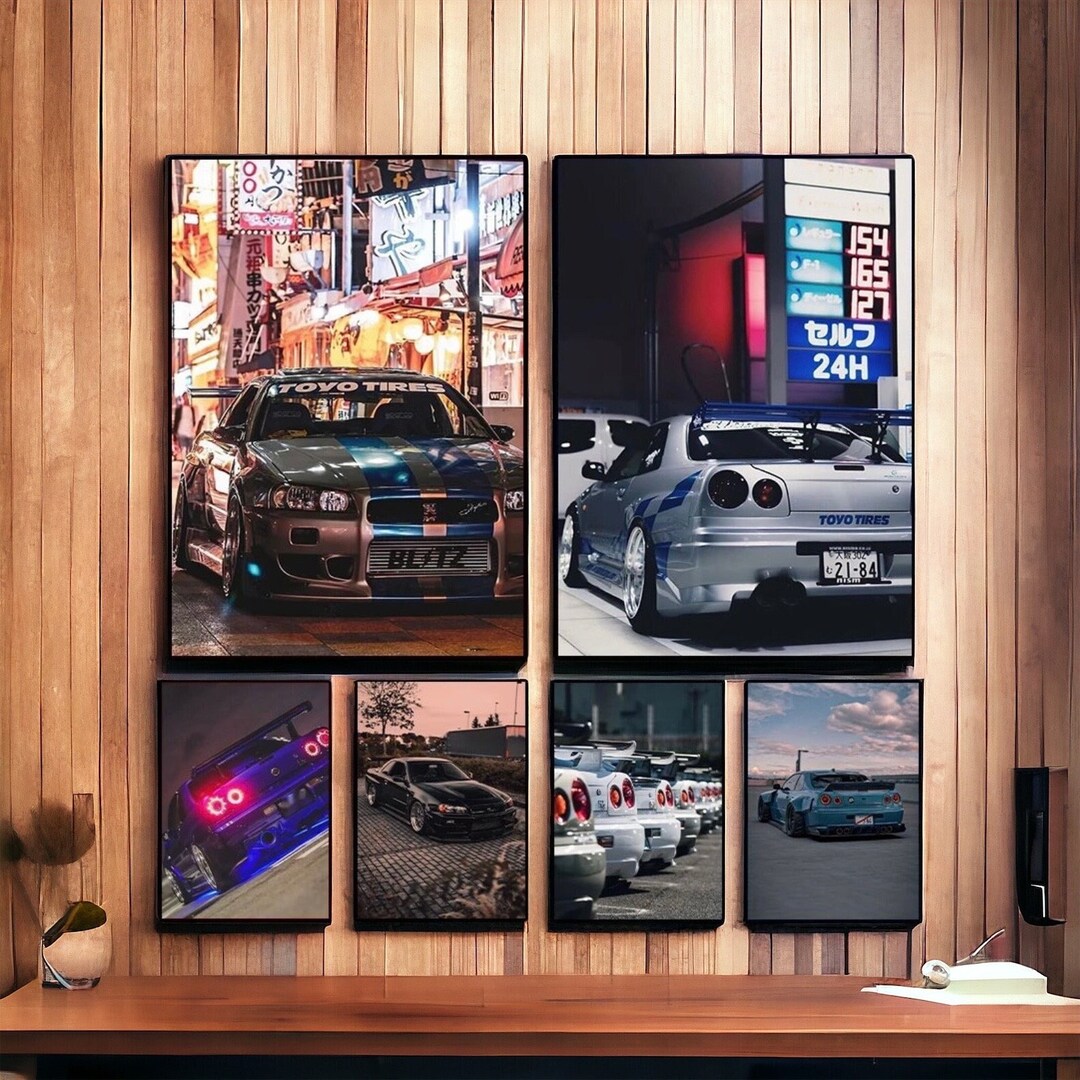 JDM Skyline R34 GTR Poster,premium Poster Für Jdm-fans Und Auto ...