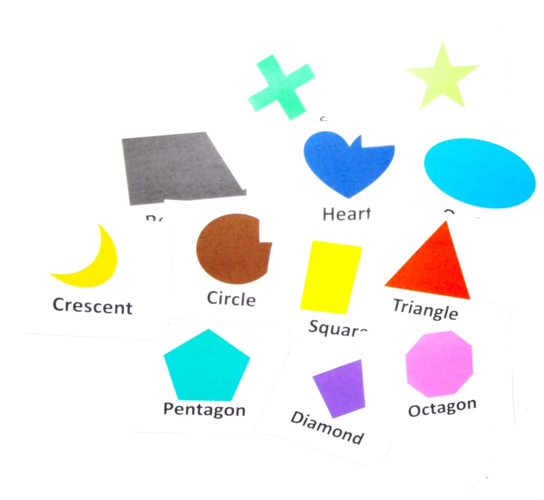 Color Shapes Flash Cards - Etsy