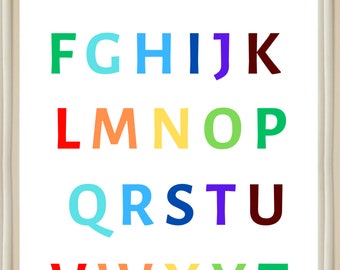 Alphabet Poster With Pictures Font 1 - Etsy