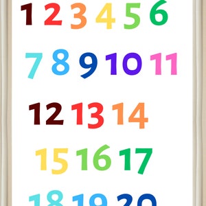 0-20 Counting Poster - Etsy