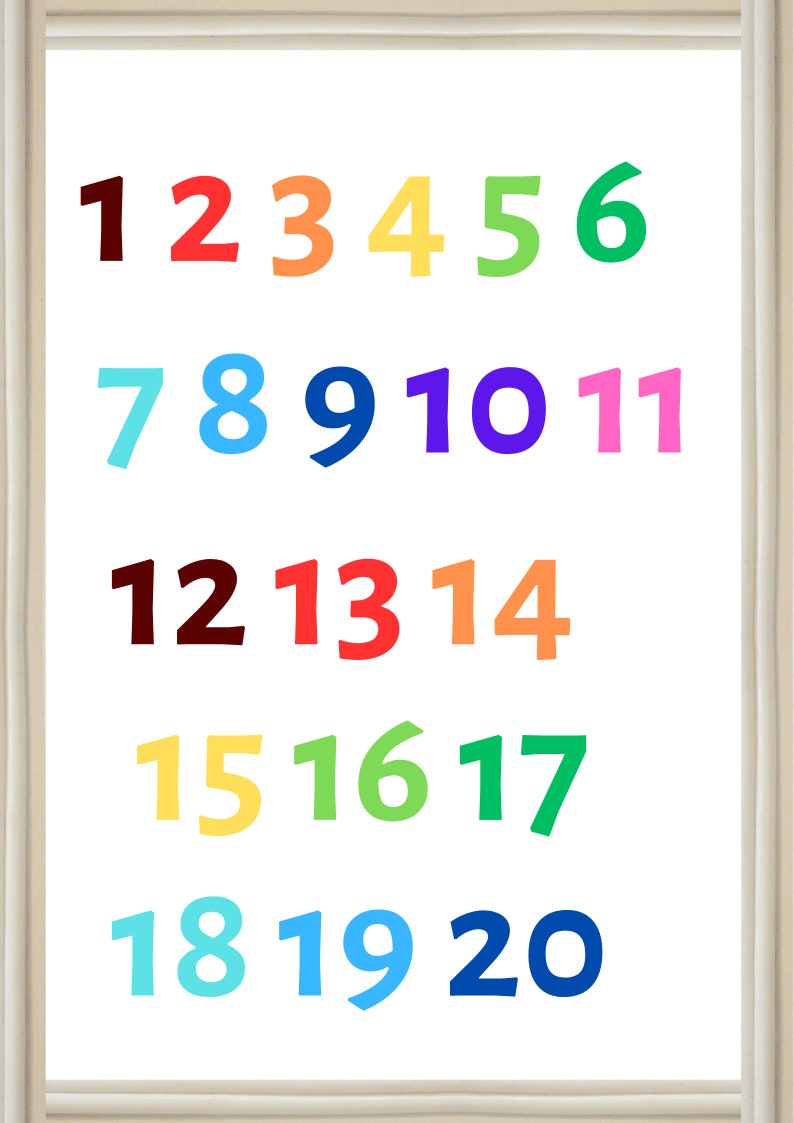 0-20 Counting Poster - Etsy