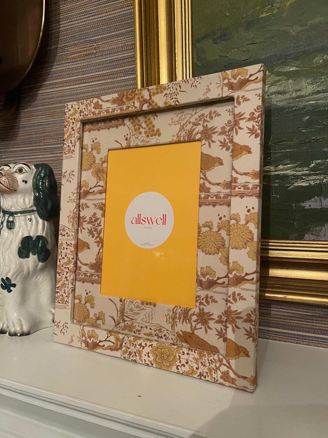 Made-to-order 8x10 (matted to 5x7) Block Print Fabric-wrapped Picture ...