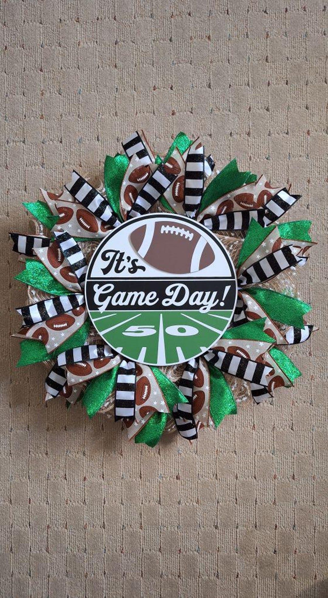 Football Wreath: Game Day Sports Fan Decor - Etsy