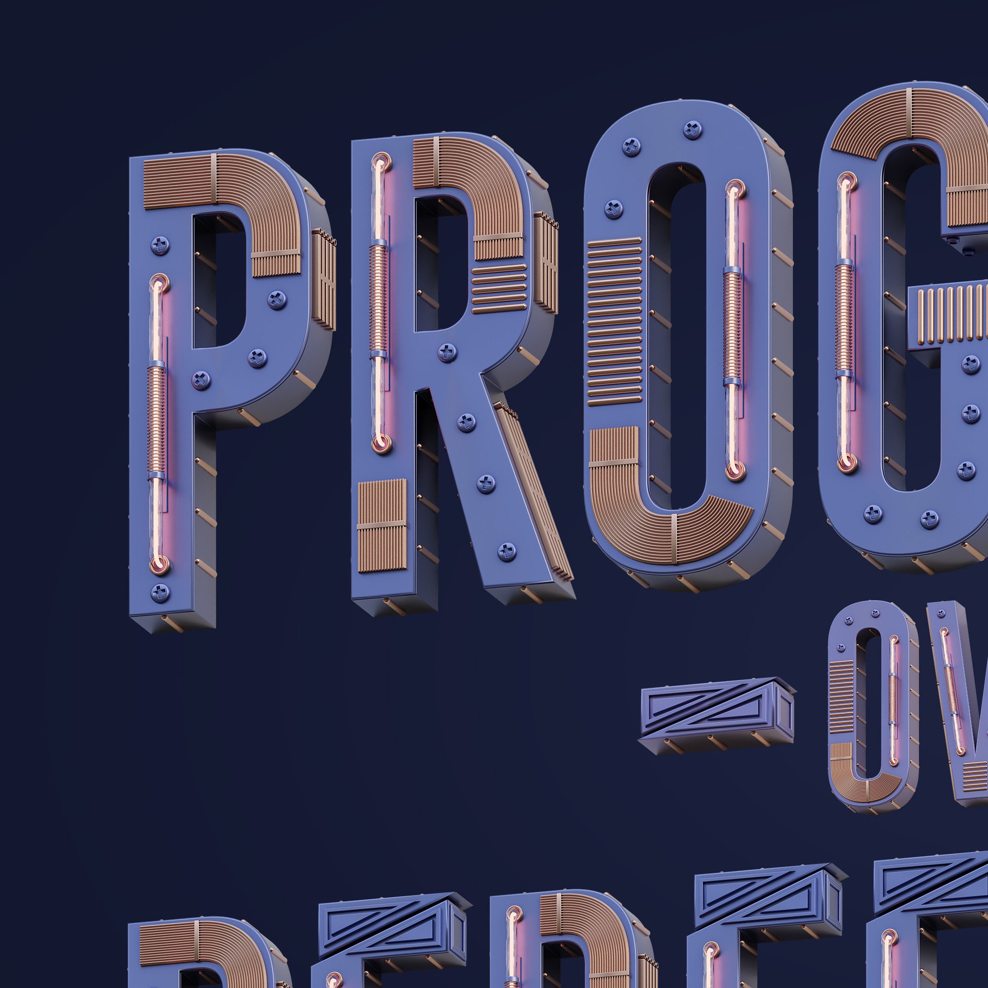 Inspirational Wall Art, Motivational Quote, Progress Over Perfection ...