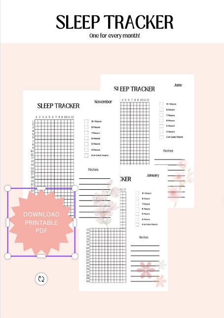 Sleep Tracker Chart - Etsy