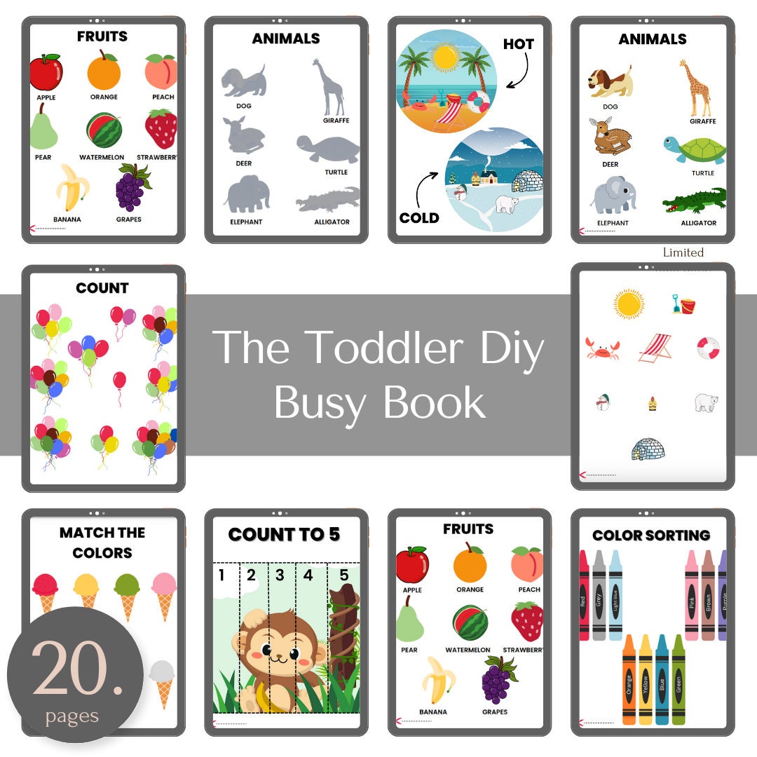 Toddler DIY Busy Binder Busy Board Baby Busy Board With Name Quiet Book ...