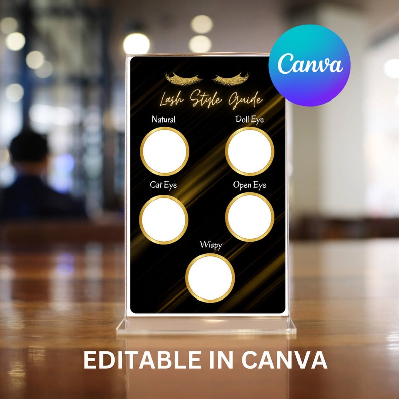 Lash Extensions Style Guide Display Chart - Etsy