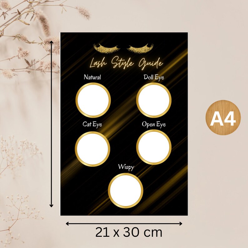 Lash Extensions Style Guide Display Chart - Etsy