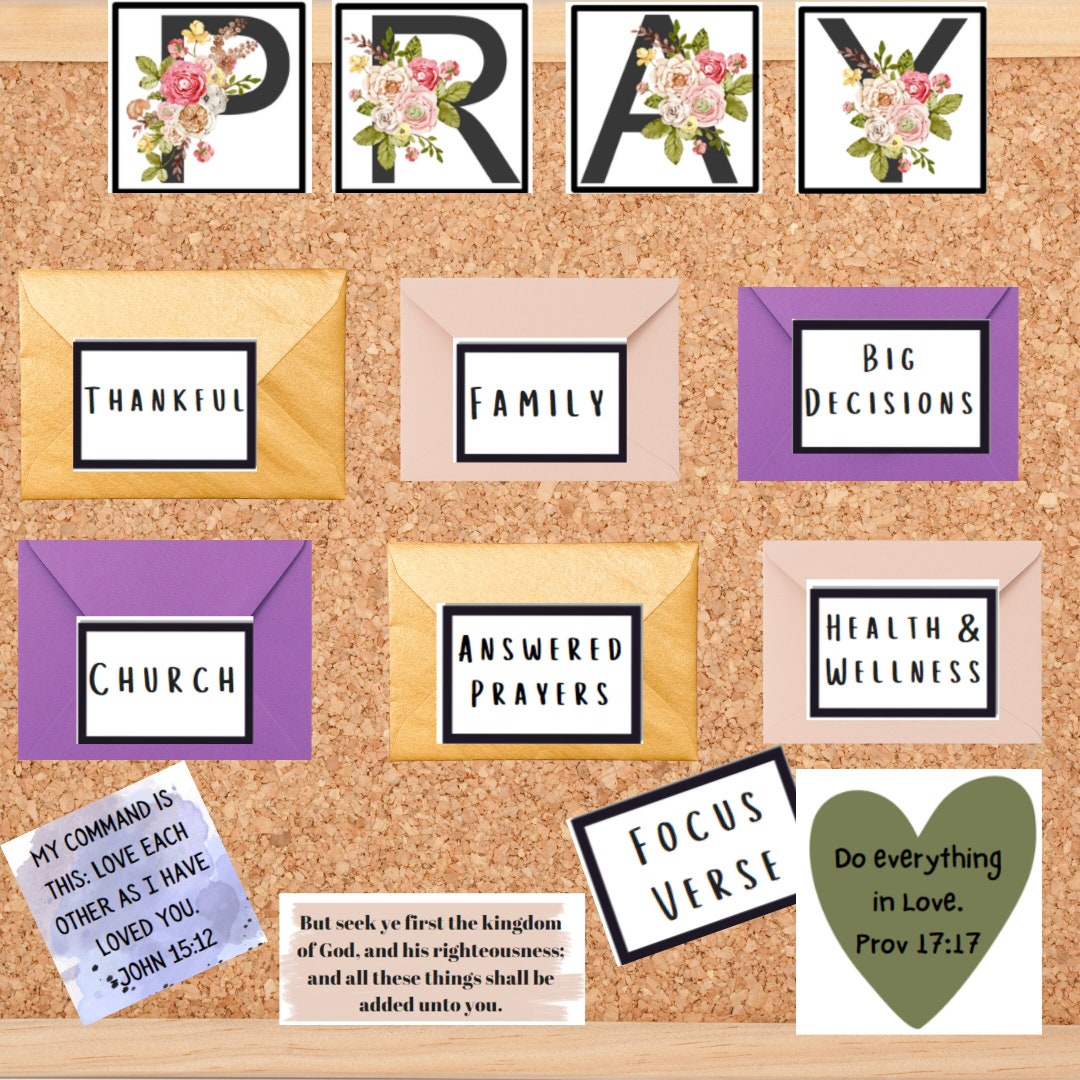 Prayer Promise Board Kit - Black Framed (various Fonts & and Colors to ...