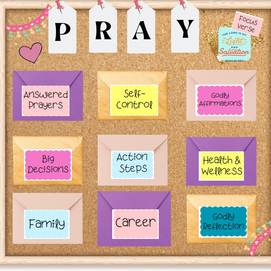 Prayer Promise Board Kit - Colorful Scallops Decor - Etsy