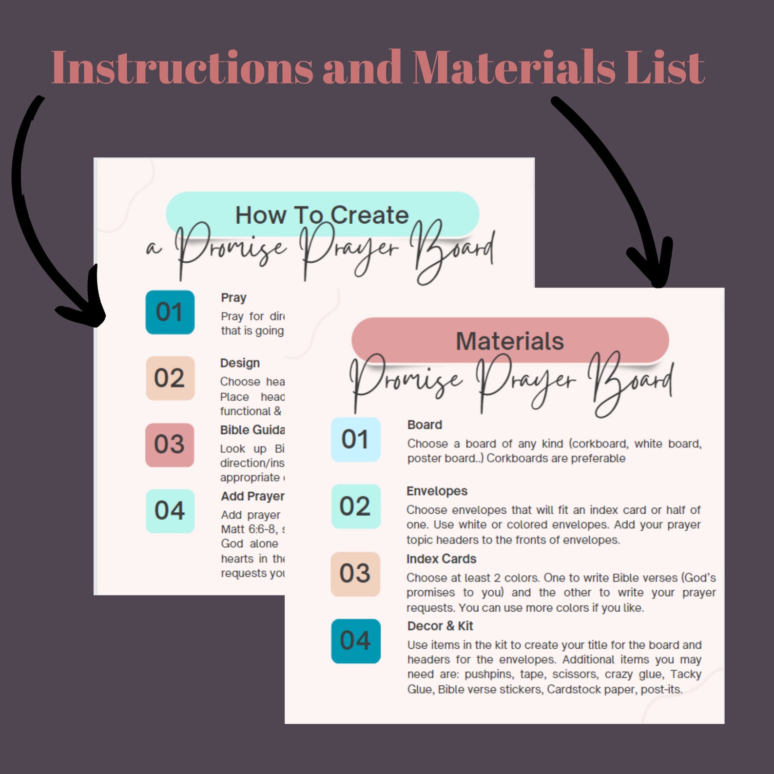 Floral Promise Prayer Board Kit (variety of Headings and Decor!) - Etsy