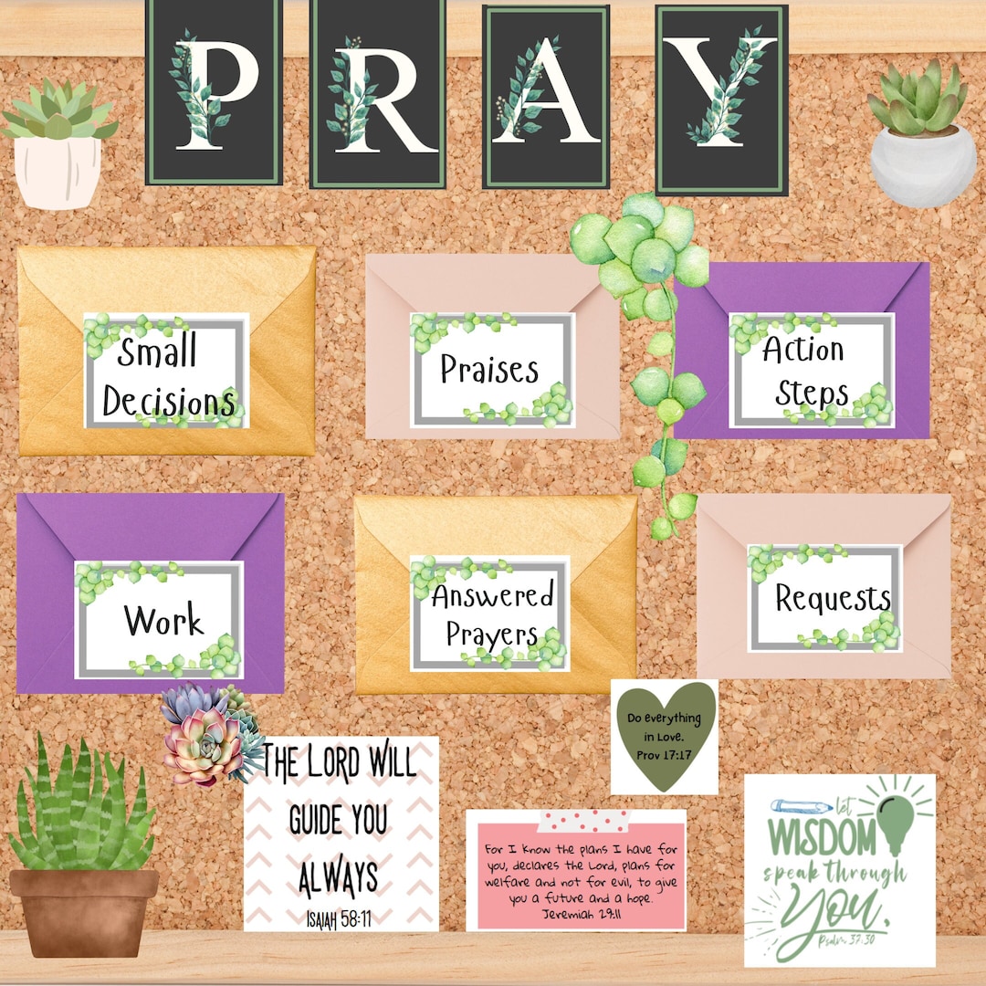 Prayer Promise Board Kit - Indoor Plant Decor - Etsy