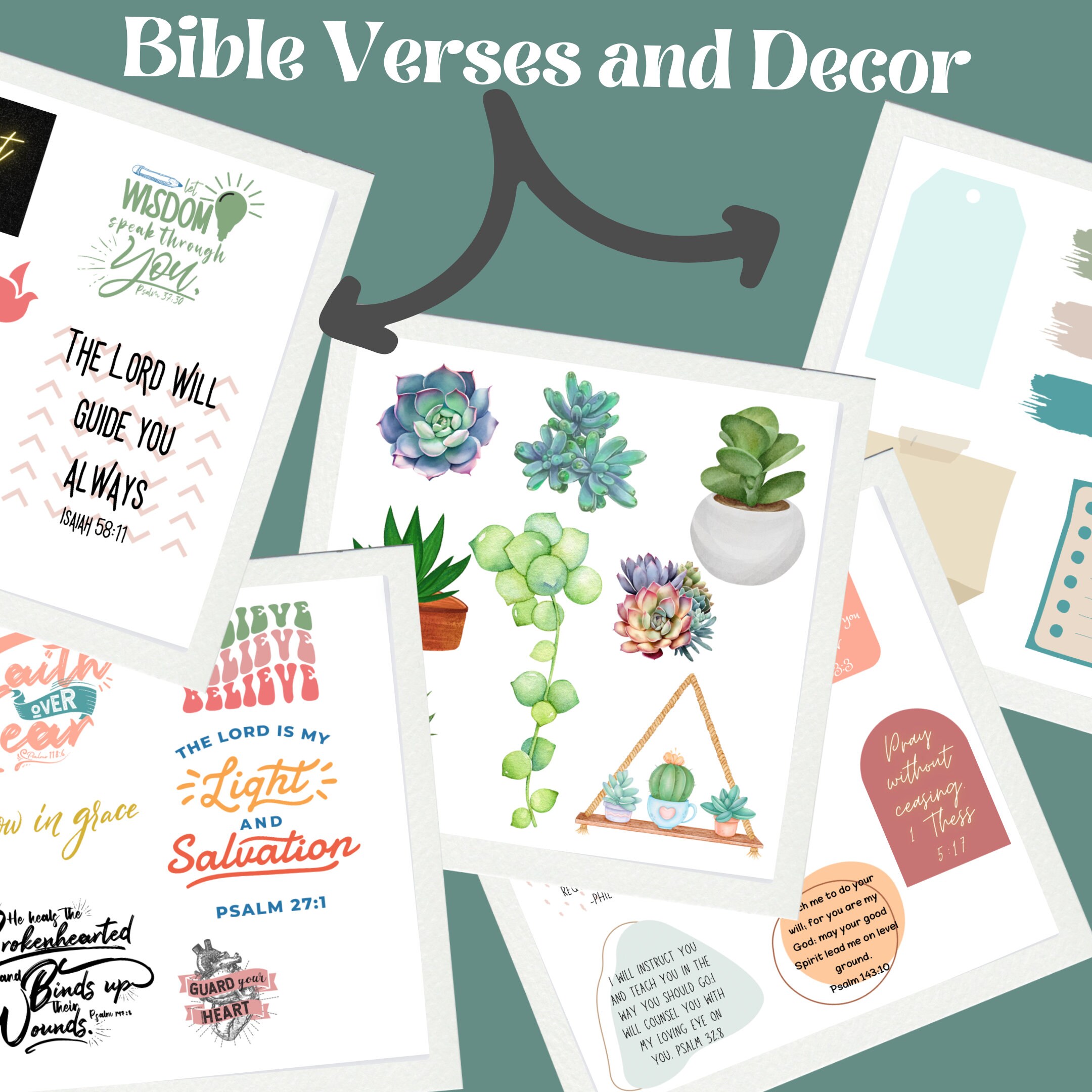 Prayer Promise Board Kit - Indoor Plant Decor - Etsy