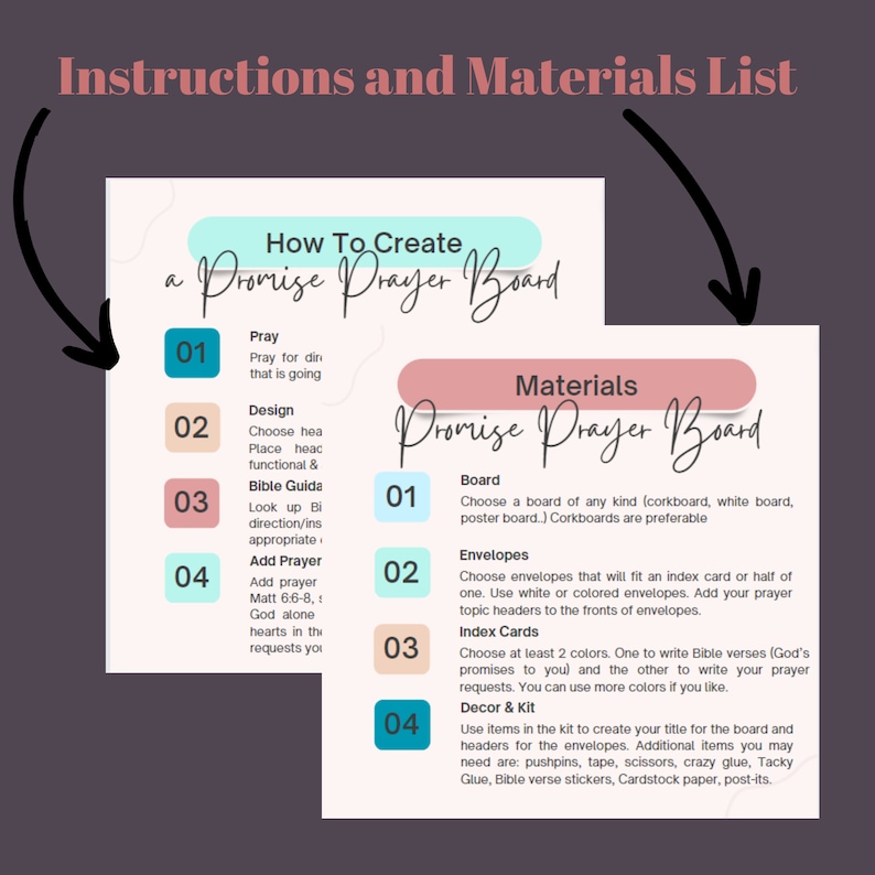 Prayer Promise Board Kit - Colorful Scallops Decor - Etsy