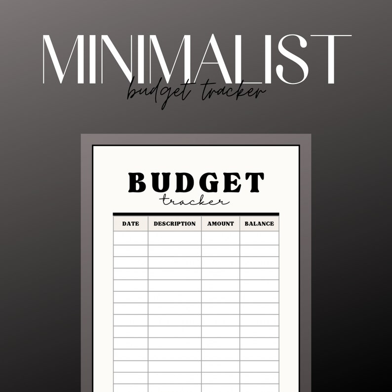 Editable Minimalist Budget Tracker Canva Canva Template Cash Stuffing ...