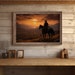 Printable Western Christian Lone Cowboy Landscape Oil Painting, Vintage ...