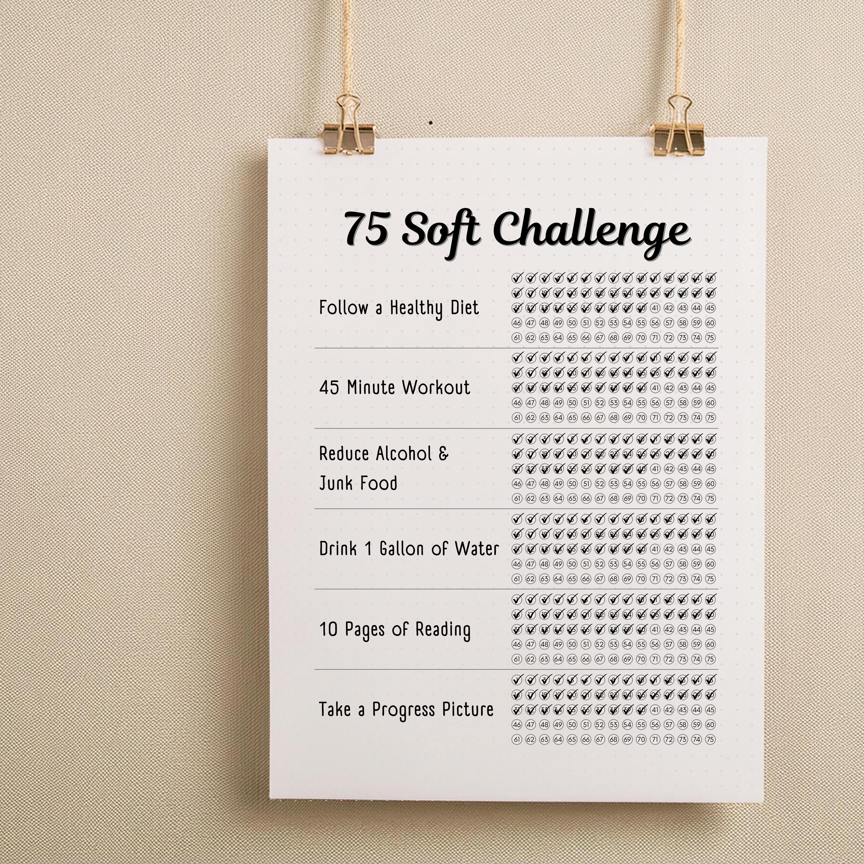 75 Soft Tracker Printable, 75 Soft Challenge, Editable 75 Soft ...